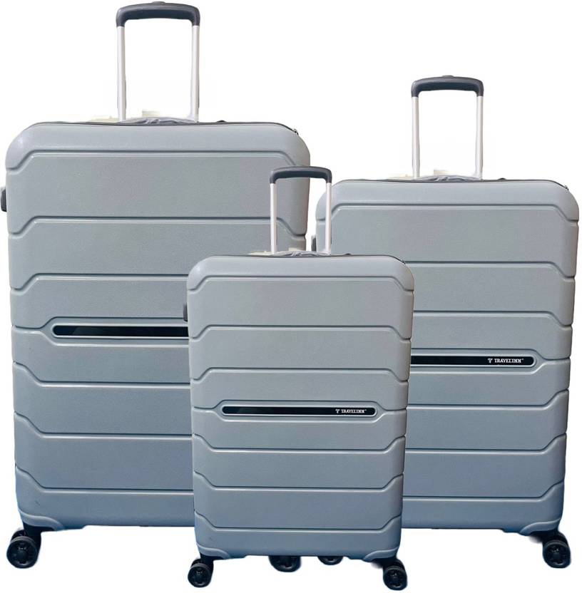 VIP Solid Trolley Bag Set of 3|Anti-Theft Zip|8W Trolley|Number Lock ...