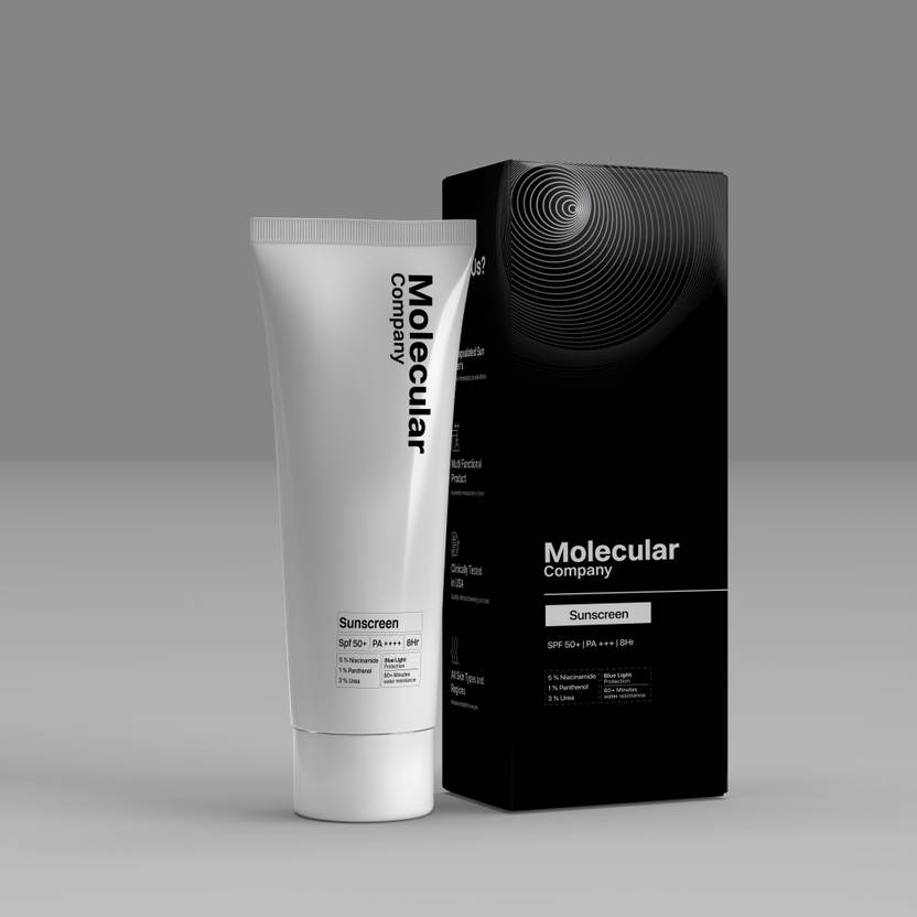 Molecular Company Sunscreen - SPF 50 PA++++ 5% Niacinamide |Clinically ...