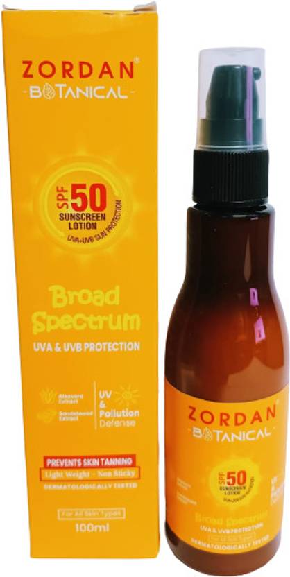 ZORDAN Sunscreen - SPF 50 PA+ Sunscreen Lotion UVA+UVB Sun Protection ...