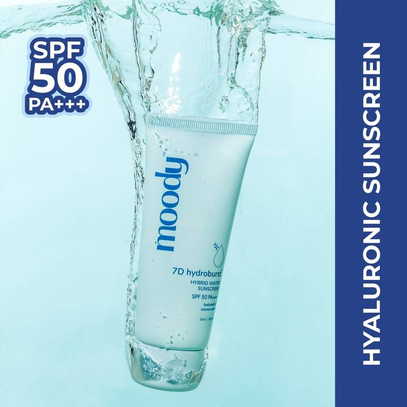 MOODY Sunscreen - SPF 50 PA+++ 7D Hydro Burst Hybrid Water Sunscreen ...
