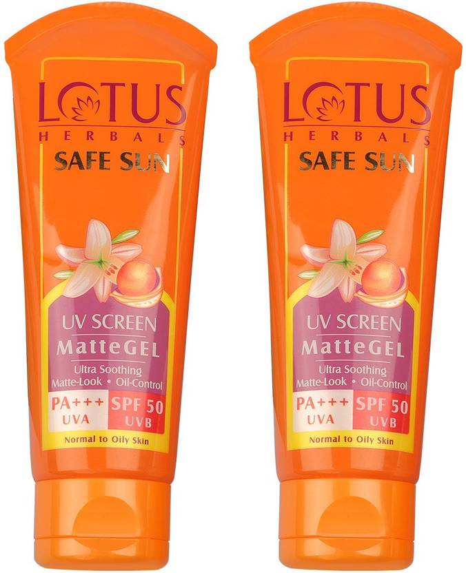 LOTUS HERBALS Safe Sun Uv Screen Mattegel Ultra Soothing Sunscreen ...
