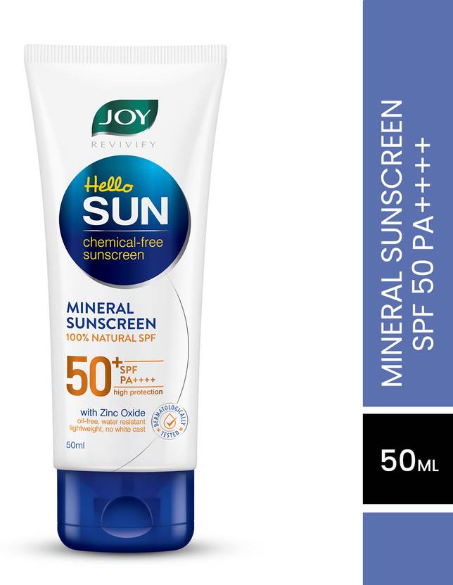 Joy Sunscreen - SPF 50 PA++++ Revivify Hello Sun Chemical-Free Mineral ...