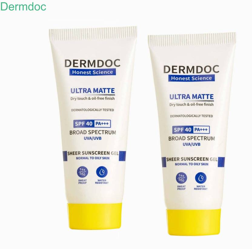 DermDoc Sunscreen - SPF SPF 40 PA+++ Ultra Matte Sunscreen SPF 40 PA ...
