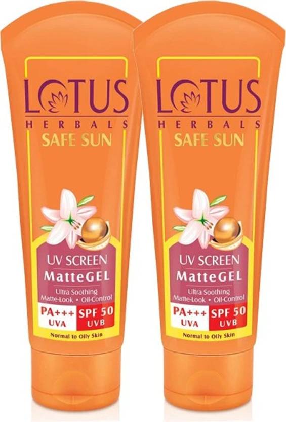 LOTUS HERBALS Sunscreen - SPF 60 PA+++ uv screen matt gel - Price in ...