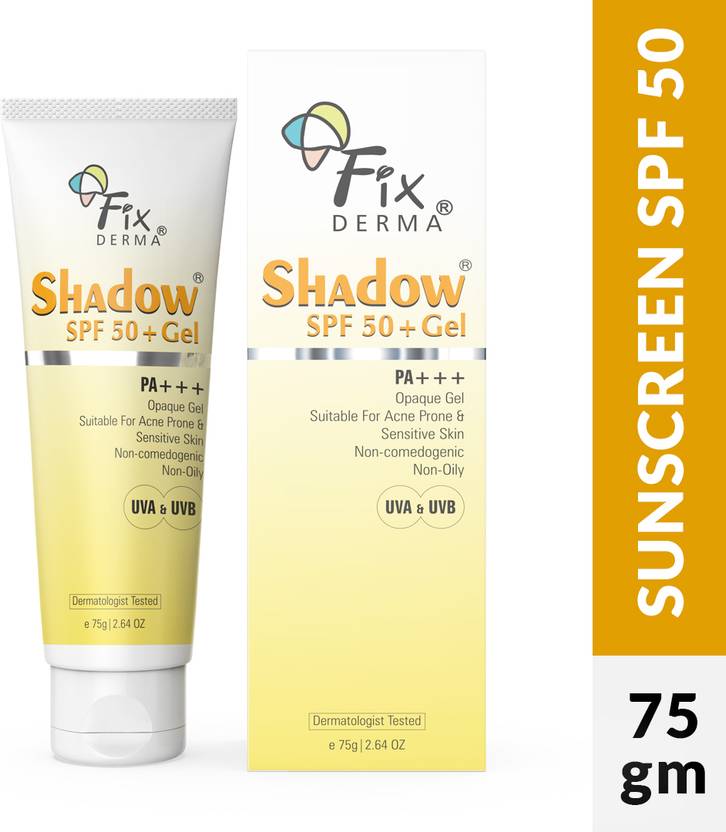 Fixderma Sunscreen - SPF 50+ PA+++ Shadow Sunscreen SPF 50+ Gel For ...