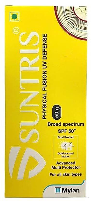 Suntris Sunscreen - SPF 50 PA+++ Physical Fusion UV Defense - Price in ...