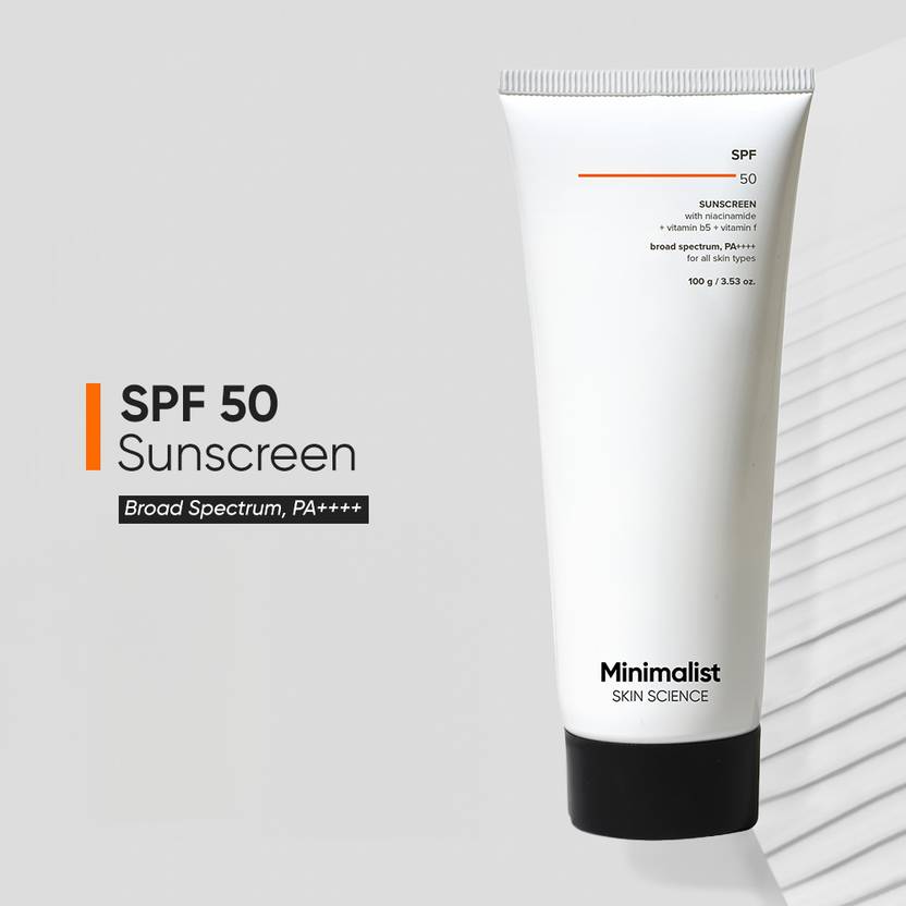 Minimalist Sunscreen - SPF 50 PA++++ Lightweight with Niacinamide ...