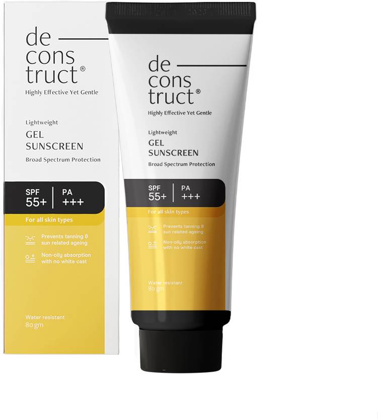 deconstruct Sunscreen - SPF 55+ PA+++ Lightweight Gel Sunscreen | No ...