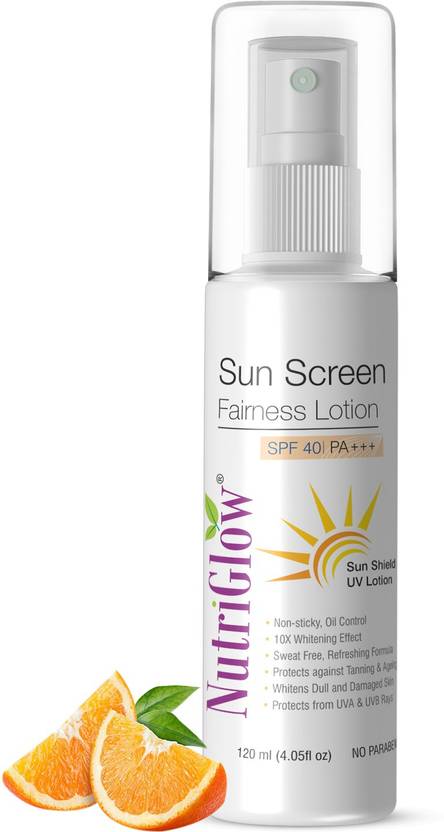 NutriGlow Sunscreen - SPF 40 PA+++ Sunscreen Fairness Liquorice UV ...