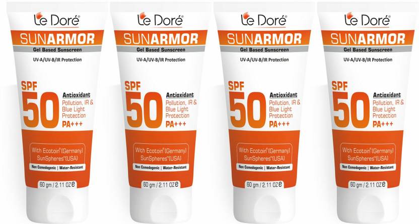 Le Dore Sunscreen - SPF 50 PA+++ Sunarmor Gel Based Sunscreen With ...