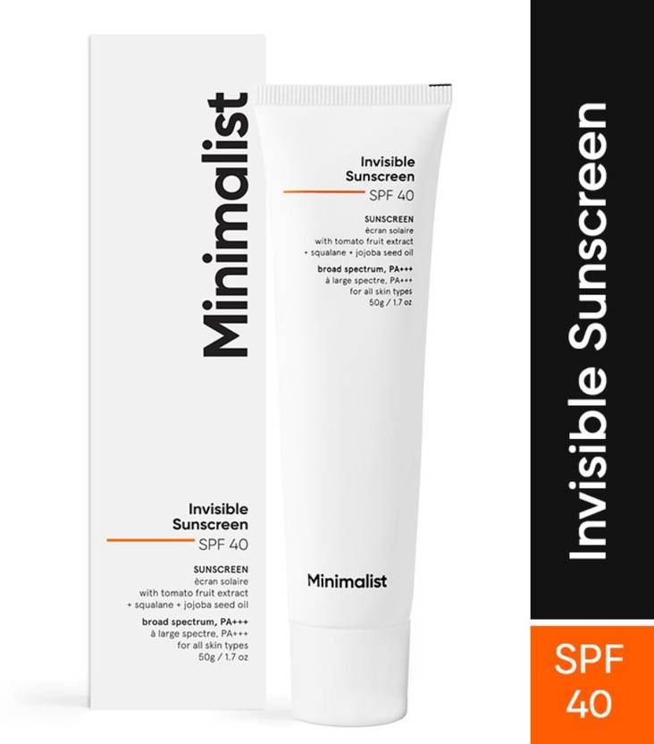 Minimalist Sunscreen - SPF 50 PA+++ SPF 40 Water & Sweat Resistant ...