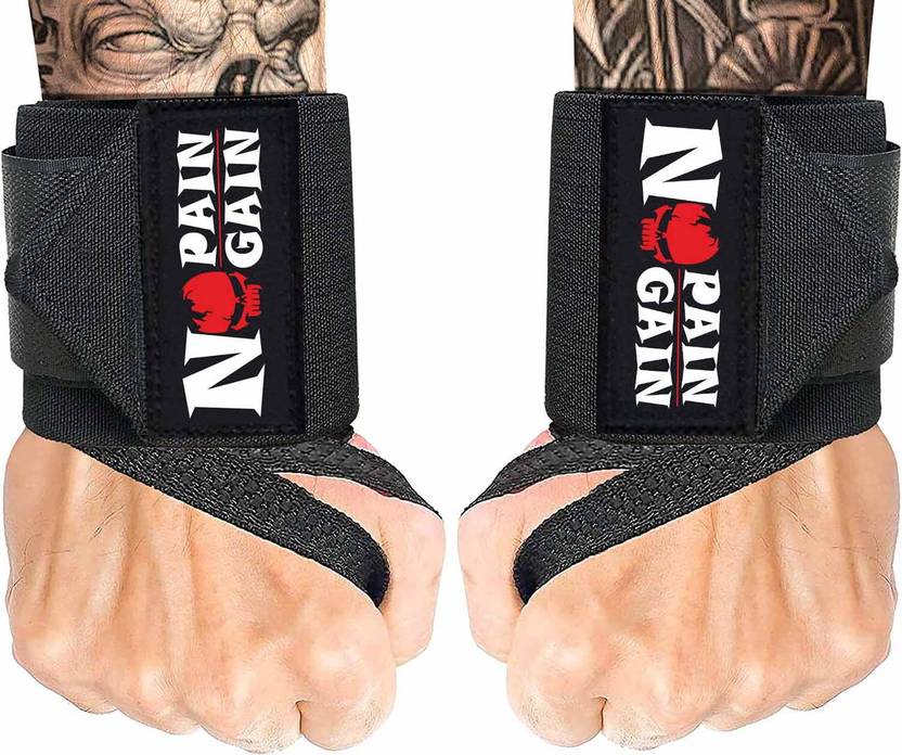 STEIGEN FITNESS "NO PAIN NO GAIN" Wrist Bands / Wrist Wraps For Gym ...