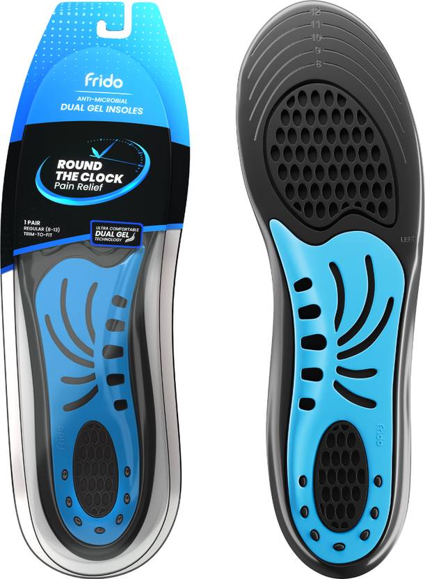 Frido Dual Gel Pro Shoe Insole Trimmable Shoe Sole for Stability, Small ...