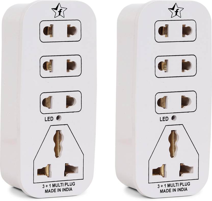 Flipkart SmartBuy 3 + 1 Multiplug with LED Indicator, 4 Universal ...