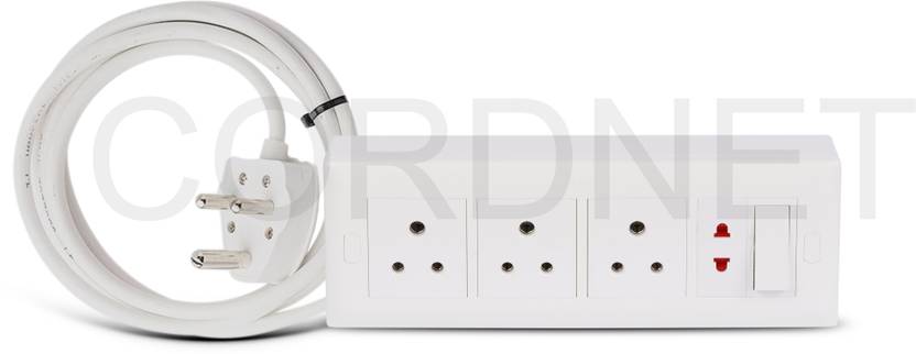 Cordnet Premium Modular Extension Board With 3 Core Wire 4 Socket ...