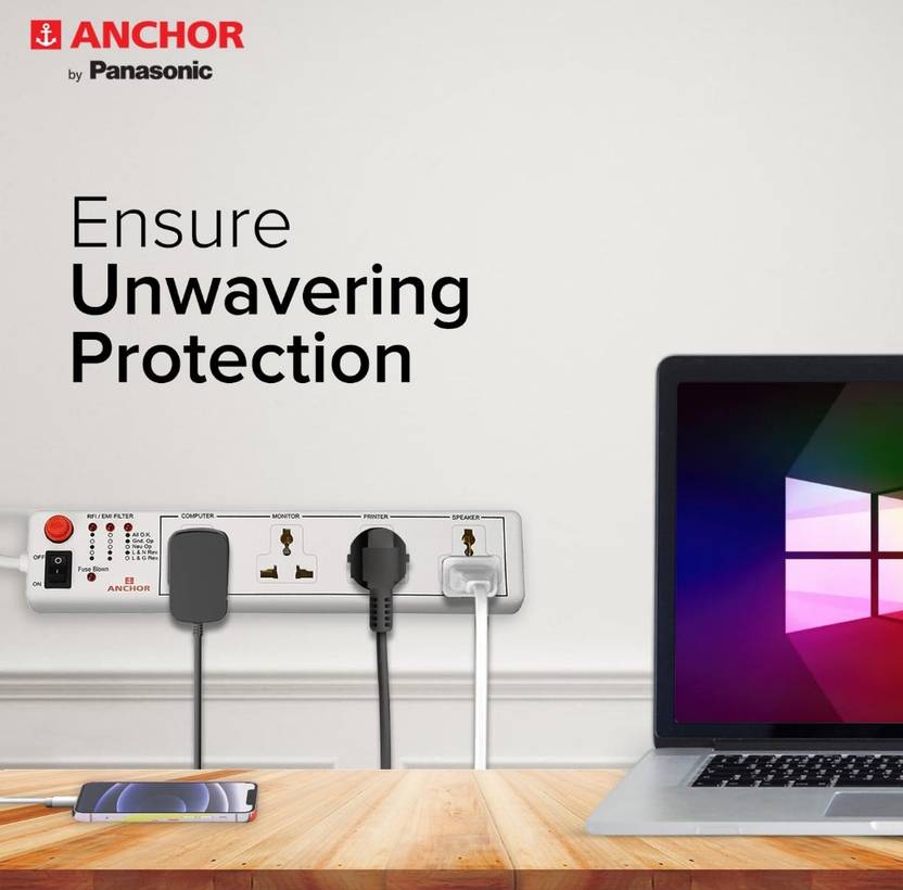 ANCHOR By Panasonic Spike Guard International 4 way 6 A Single Switch ...