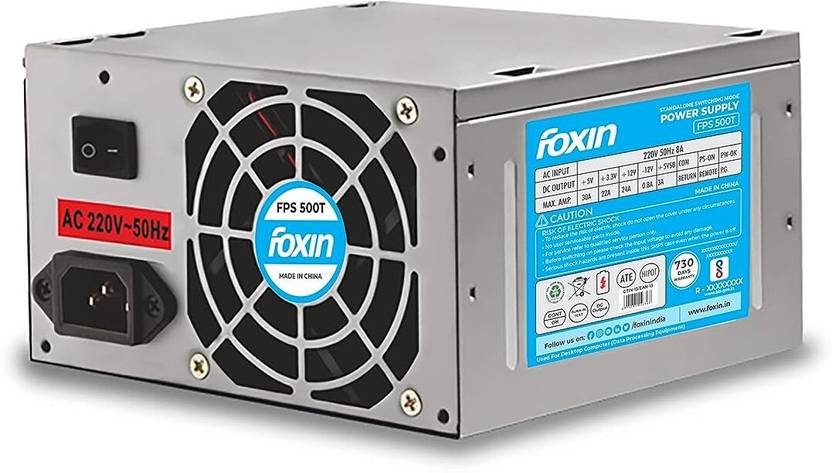 FOXIN SMPS FPS500S 200 Watts Computer PSU with 4 SATA Cables - FOXIN ...