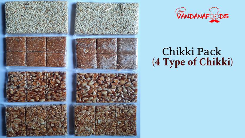 Vandana foods Chikki Pack ( 4 Types of Chikki ) Box Price in India ...
