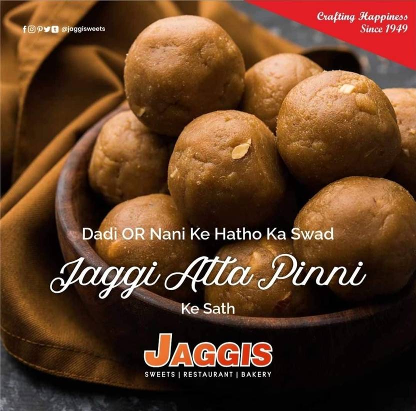 JAGGI SWEETS Pure Desi Ghee Special Dry Fruits Atta Pinni Box Price in ...