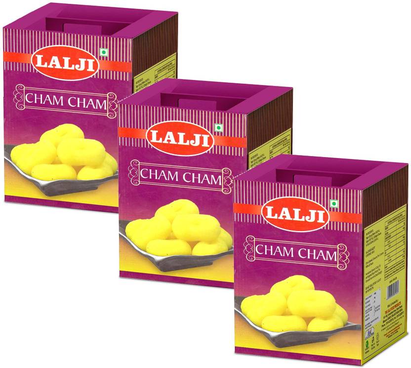 lalji Cham Cham 3Kg (1Kg x 3) Traditional Indian Sweet Delights Tin Price in India - Buy lalji ...