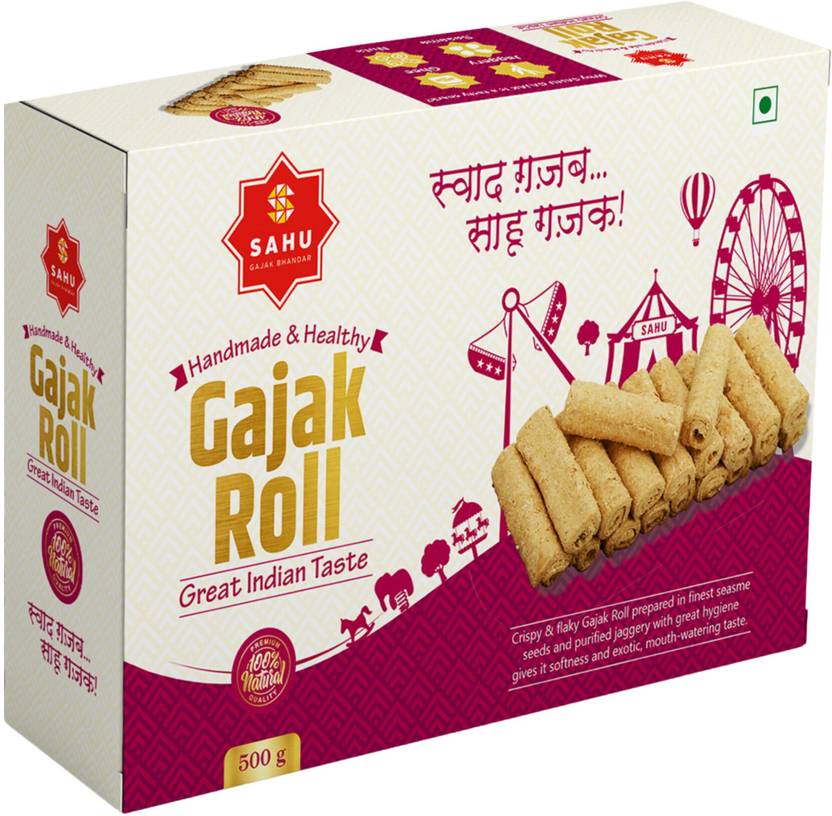 Sahu Gajak Bhandar Gajak Roll 500 Gram | Gajjak | Gazak Sweets | Gachak ...