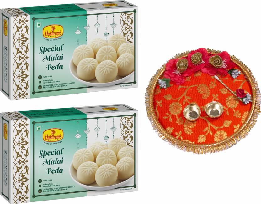 Haldiram's Nagpur Special Malai Peda Pack of 2 (250g x 2) With Puja ...