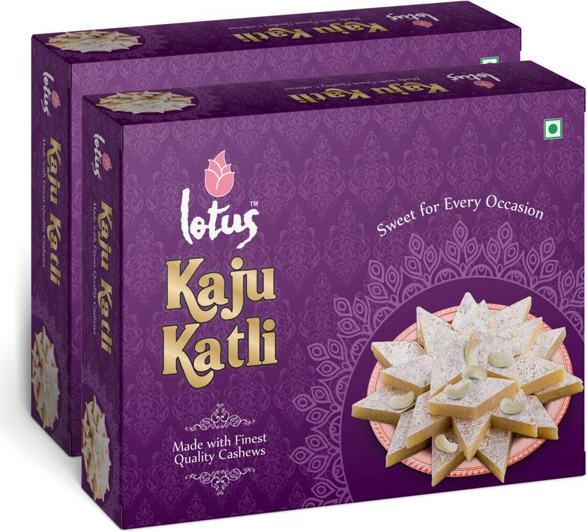 Lotus Kaju Katli 1Kg | Indian Mithai | Diwali Sweet Gift | Kaju Katri ...