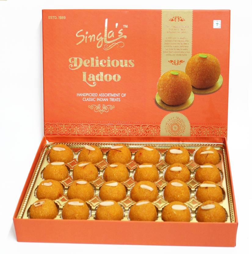 Singla Sweets Motichoor Laddu 1kg Delicious Laddu Box Price in India - Buy Singla Sweets ...
