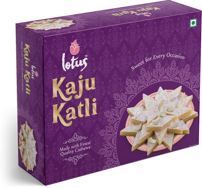 Lotus Kaju Katli 250 Grams || Indian Mithai || Sweet Gift Pack || Kaju ...