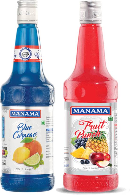 MANAMA Blue Curacao Syrup Mix Fruit Syrup, Mixer for Mocktails ...