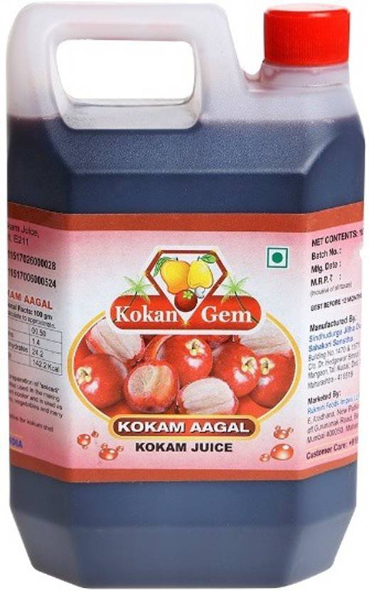 kokan gem Kokum (Juice) Aagal - 1Ltr Kokum Price in India - Buy kokan ...