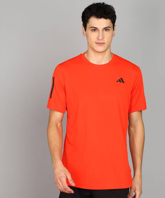 ADIDAS Solid Men Round Neck Orange T-Shirt - Buy ADIDAS Solid Men Round ...