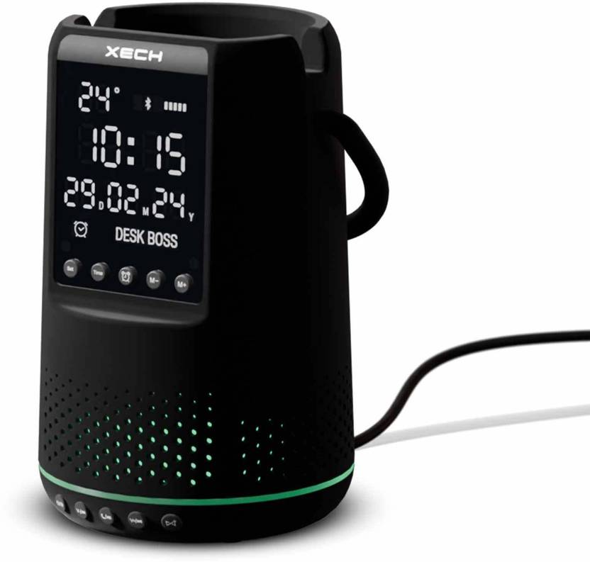 xech Digital Digital alarm clock with bluetooth speaker phone & pen ...