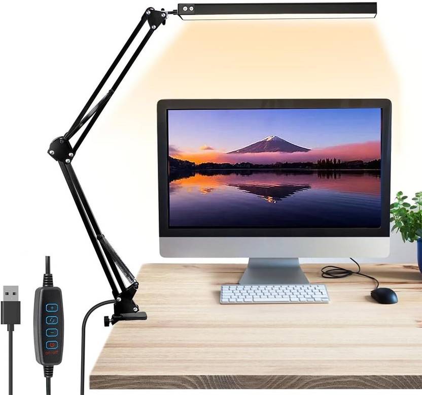 Verilux LED Desk Reading Light Flexible Arm Dimmable USB Desk Lamp ...