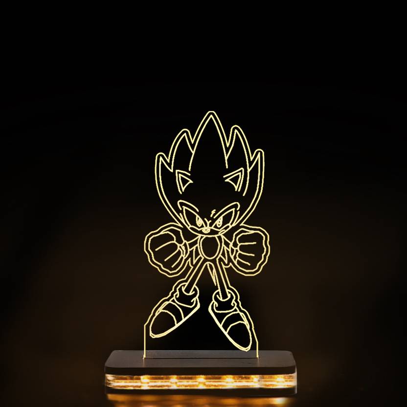 Vincentvolt Sonic Cartoon LED Lamp Warm White Color Table Lamp Price in ...