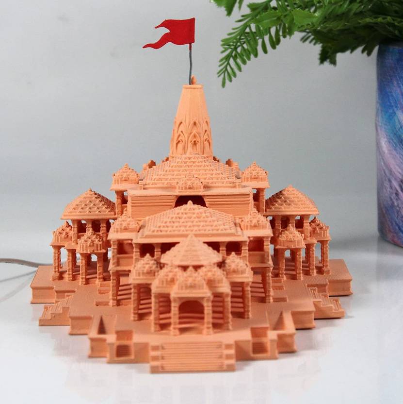 Muren 3D printed Ayodhya Ram Mandir Model With LED lighting Table Lamp ...