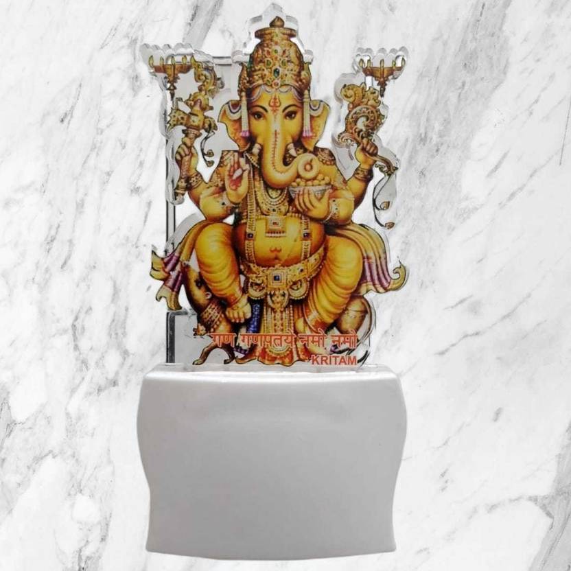 KRITAM Lord ganesh ji 3D led illusion lamp best gift for your room ...