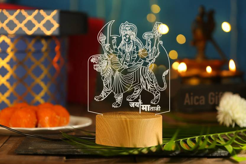 Aica Durga Maa Devi LED Lamp. God Idol Figurine murti statue showpiece ...