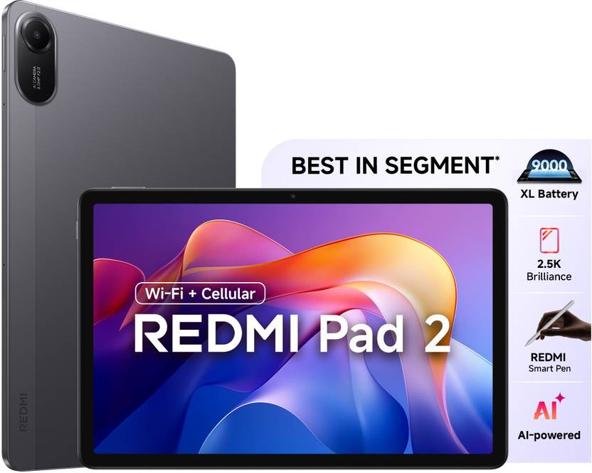 REDMI Pad 2 6 GB RAM 128 GB ROM 11.0 inch with Wi-Fi+4G Gaming Tablet ...