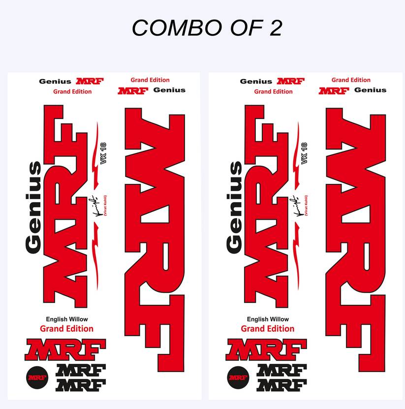 MRF VK MRF Sticker full size (pack of 2) Bat Sticker - Buy MRF VK MRF ...