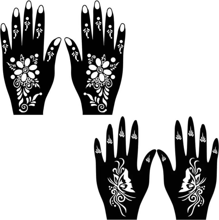 Make Unique Mehndi Sticker Full set|Henna Stencil for Women, Girls ...