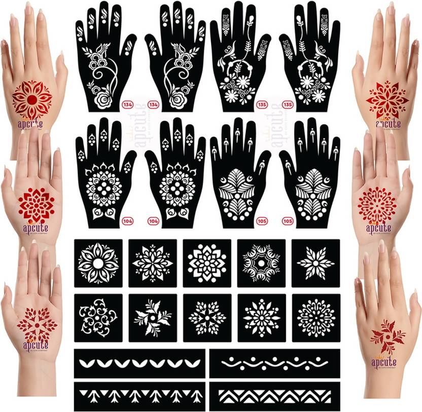 APCUTE readymade mehendi for hands - Price in India, Buy APCUTE ...