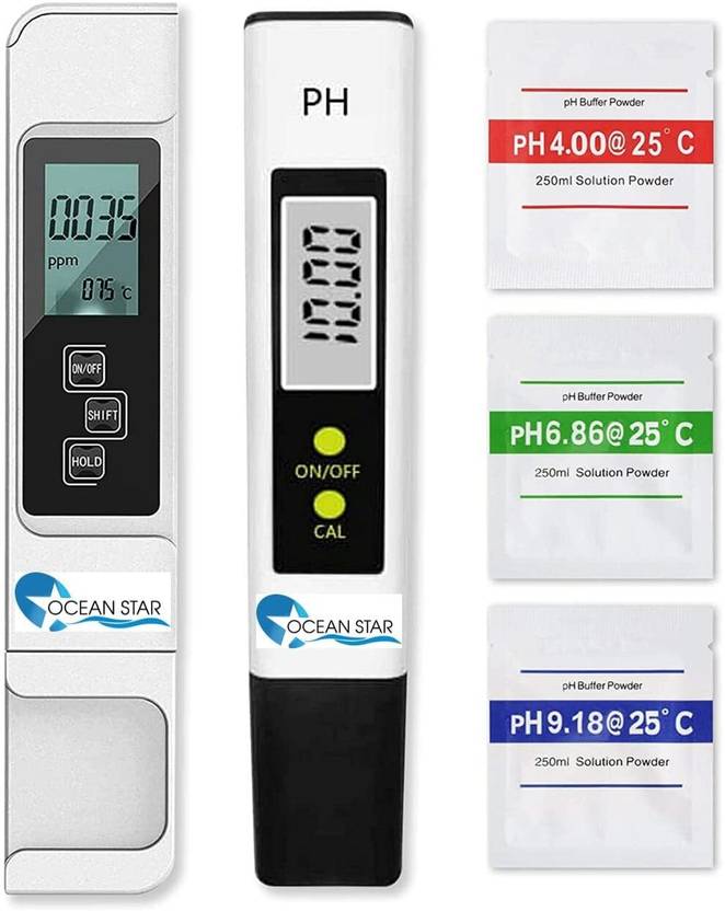 OCEAN STAR Digital Ph Meter and Total Dissolved Solids EC Meter, Water ...