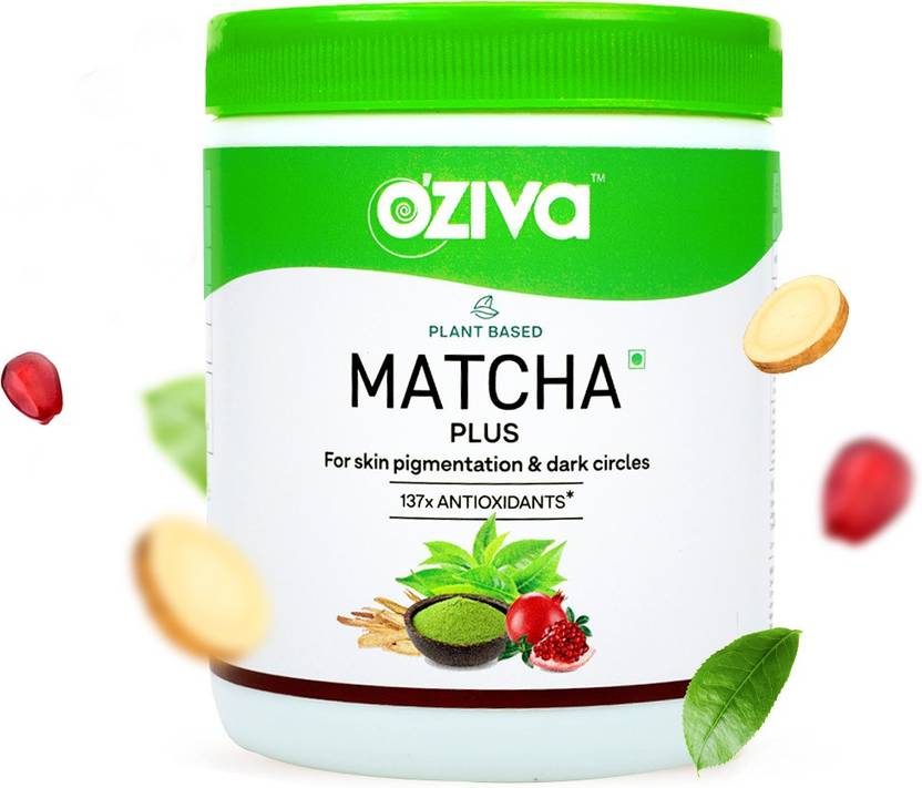 OZiva Plant Based Matcha Plus(With Licorice & Activated Charcoal) for ...