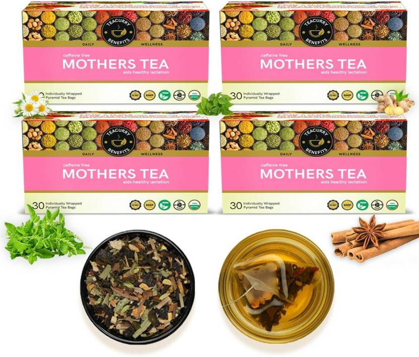 TEACURRY Mothers Tea with Diet Chart - 120 Tea Bags | Lactation Tea ...