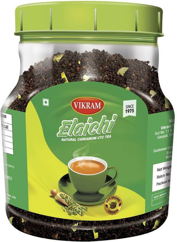 Vikram Elaichi CTC Tea Blended with 100% Natural Ground 500g Cardamom ...