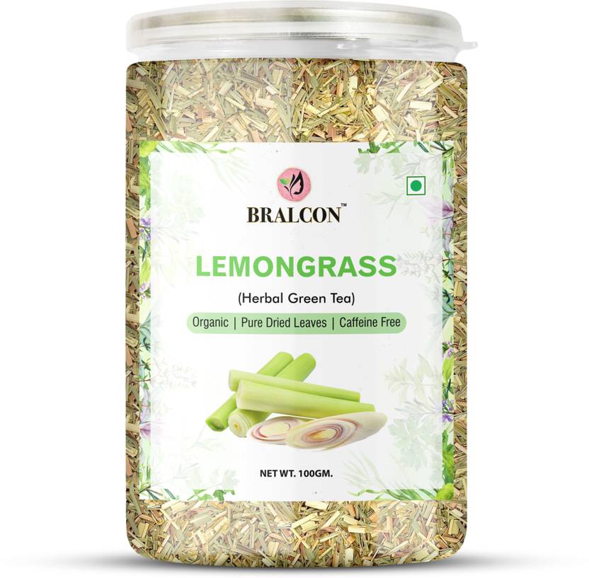 BRALCON Organic Lemongrass Herbal Green Tea Leaves - 100g | Whole Leaf ...