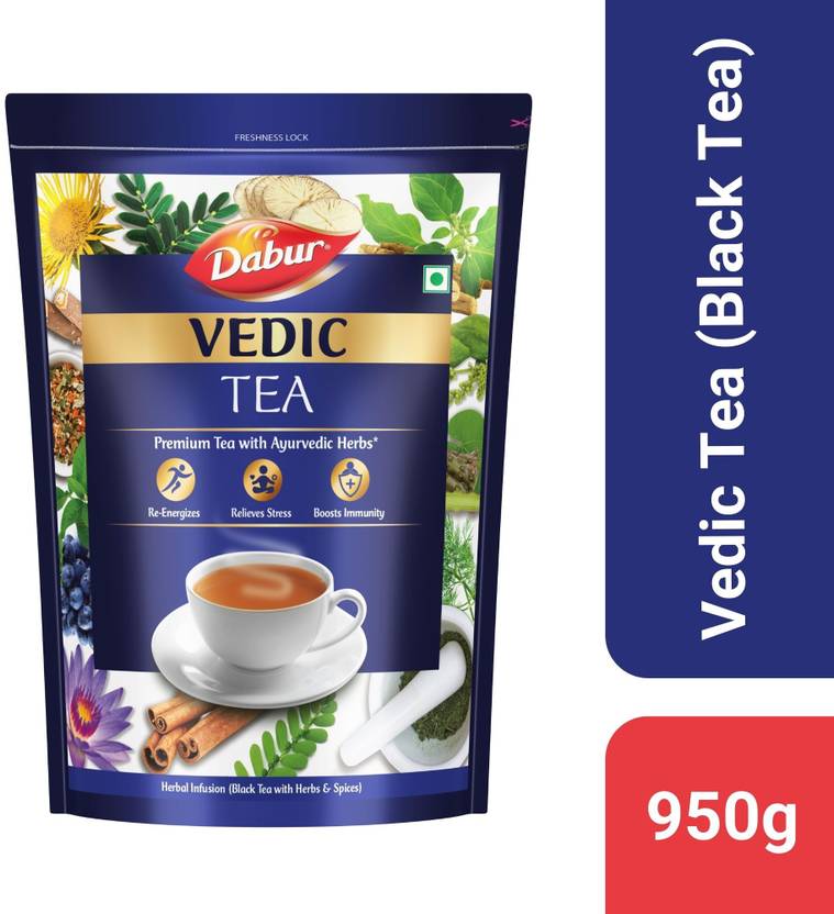 Dabur Vedic Tea | Premium Tea with 30+ Ayurvedic herbs | Soulful Aroma & Rich Taste Black Tea ...