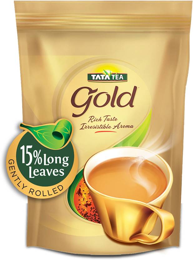 Tata Tea Gold Black Tea with Gently Rolled Aromatic Long Leaves ...