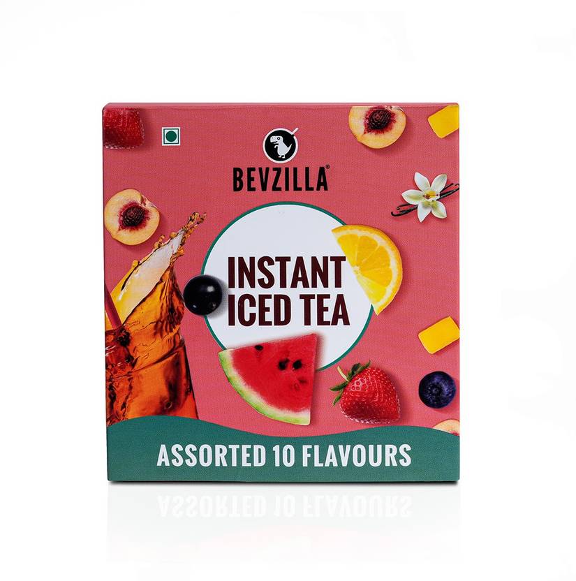 Bevzilla Instant Iced Tea Powder - Pack of 10 Different Flavours, Cold ...